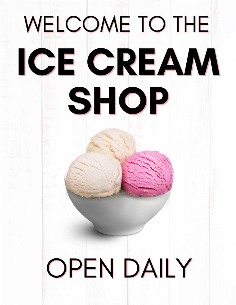 Ice Cream Shop Pretend Play Printable Dramatic Play Ice Cream Etsy