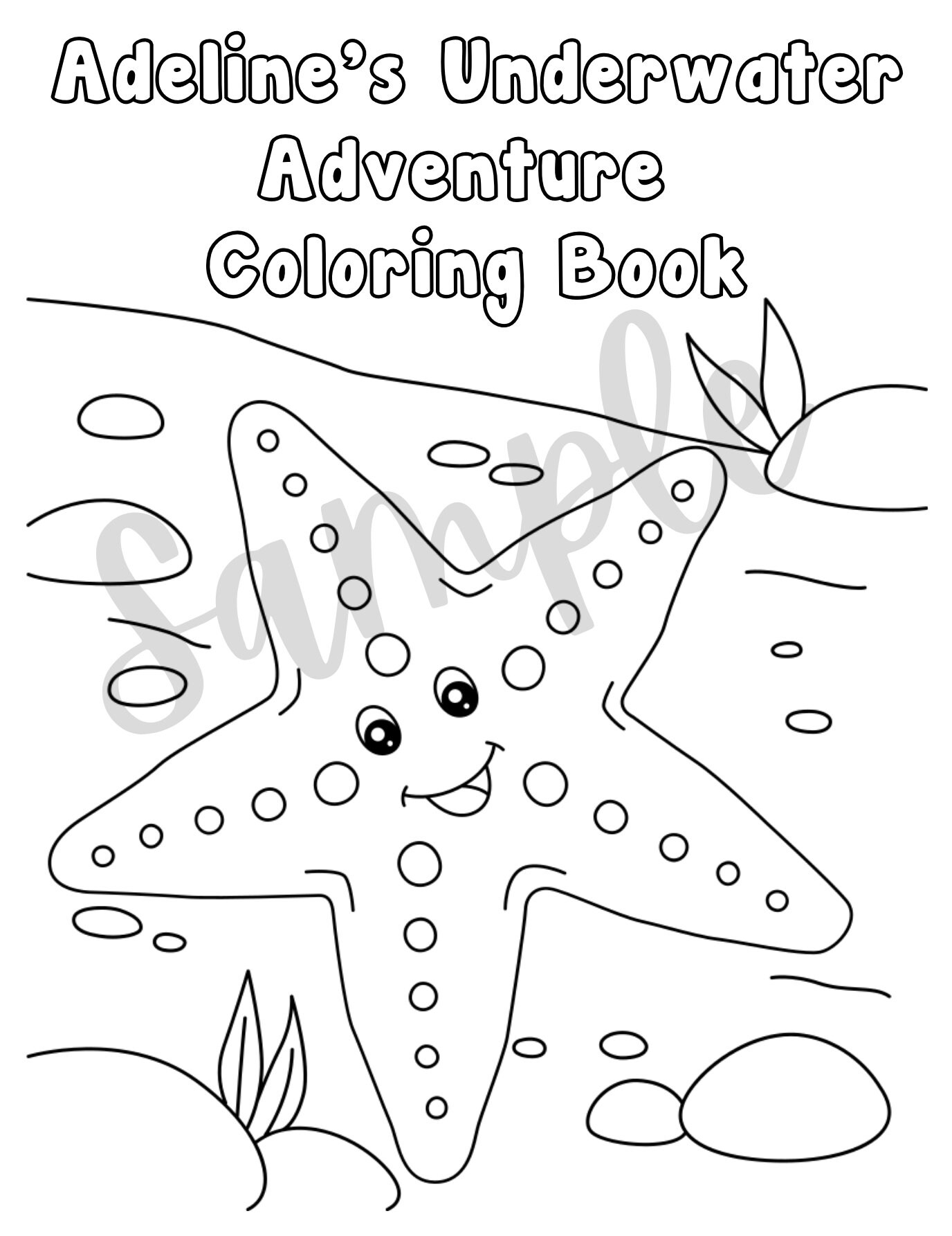 Set of 15 Customizable Under the Sea Coloring Pages Ocean - Etsy
