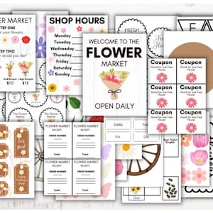 Flower Market Pretend Play Printable, Dramatic Play Flower Market ...