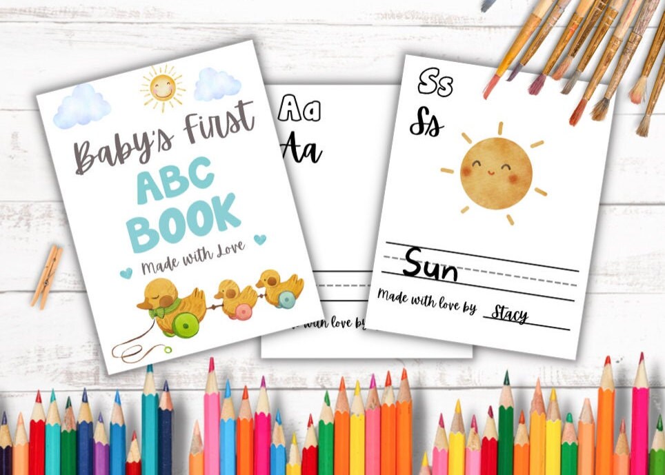 Customizable Baby's First ABC Book ABC Book 1st ABC - Etsy