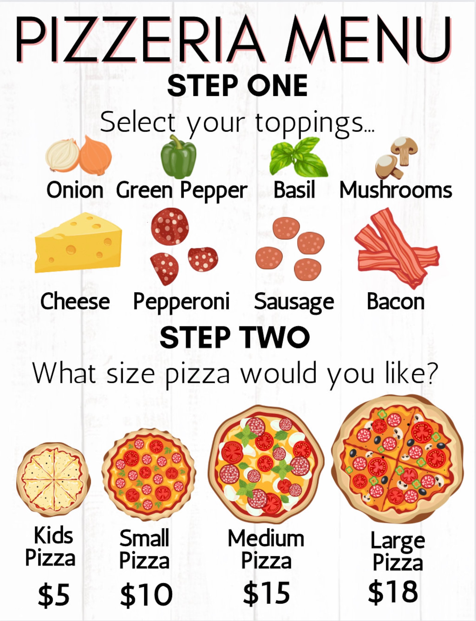 Pizzeria Pretend Play, Dramatic Play Pizzeria Printables, Pizzeria 26 ...