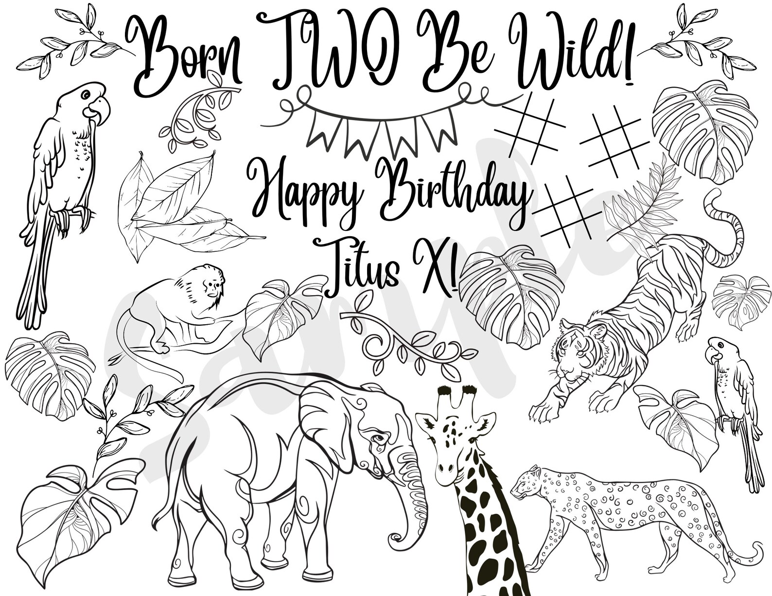 Customizable Born Two Be Wild Birthday Party Printable Born 2 - Etsy