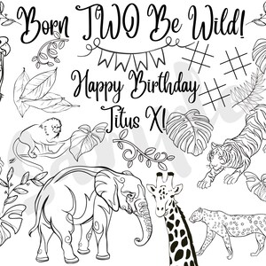 Customizable Born Two Be Wild Birthday Party Printable, Born 2 Be Wild ...