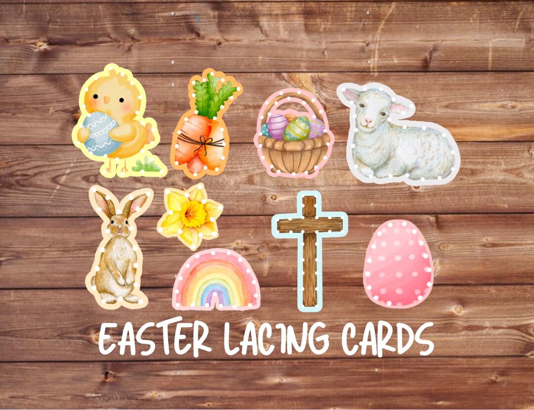 Easter Lacing Cards Instant Download, Homeschool, Learn to Sew ...