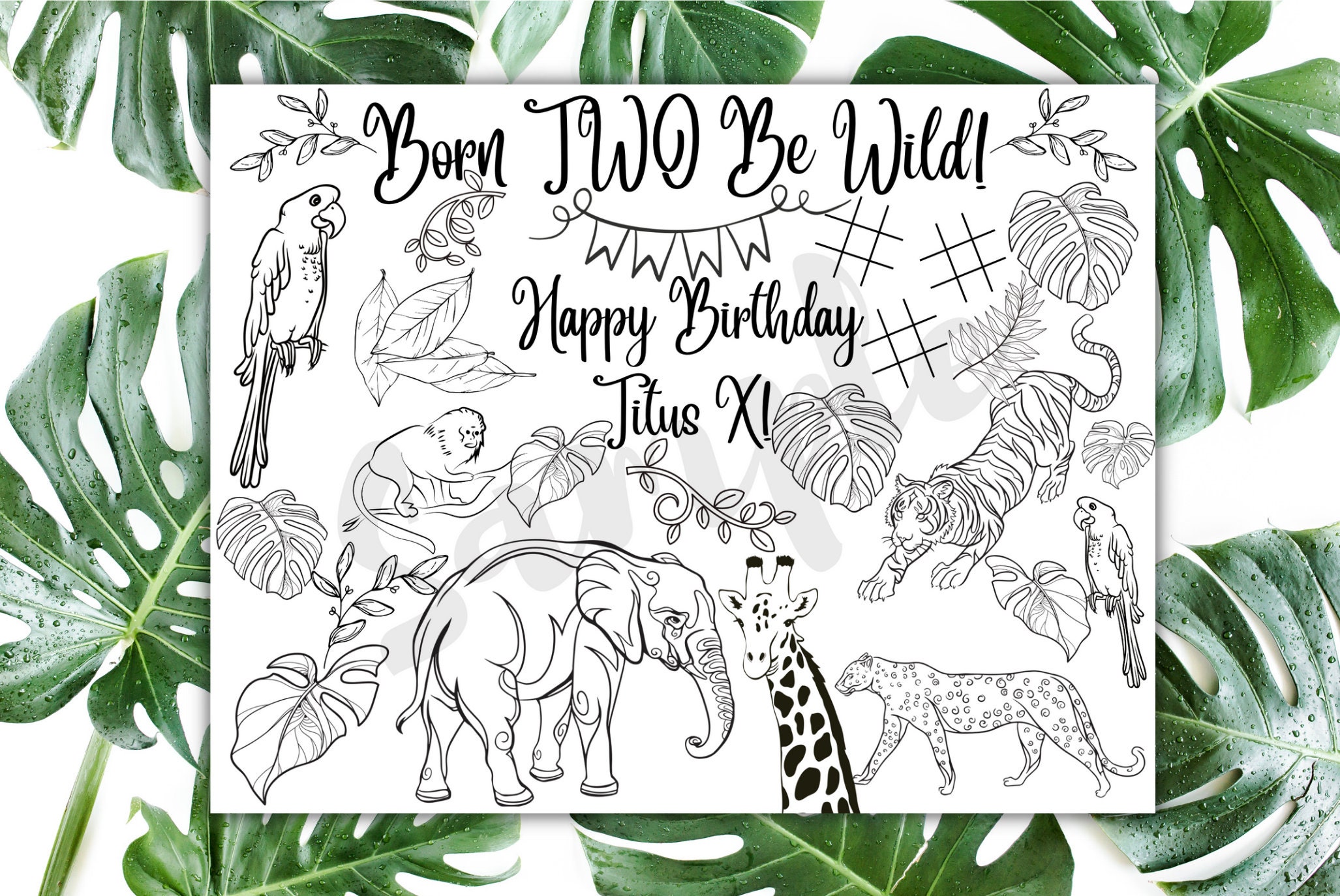 Customizable Born Two Be Wild Birthday Party Printable Born 2 - Etsy