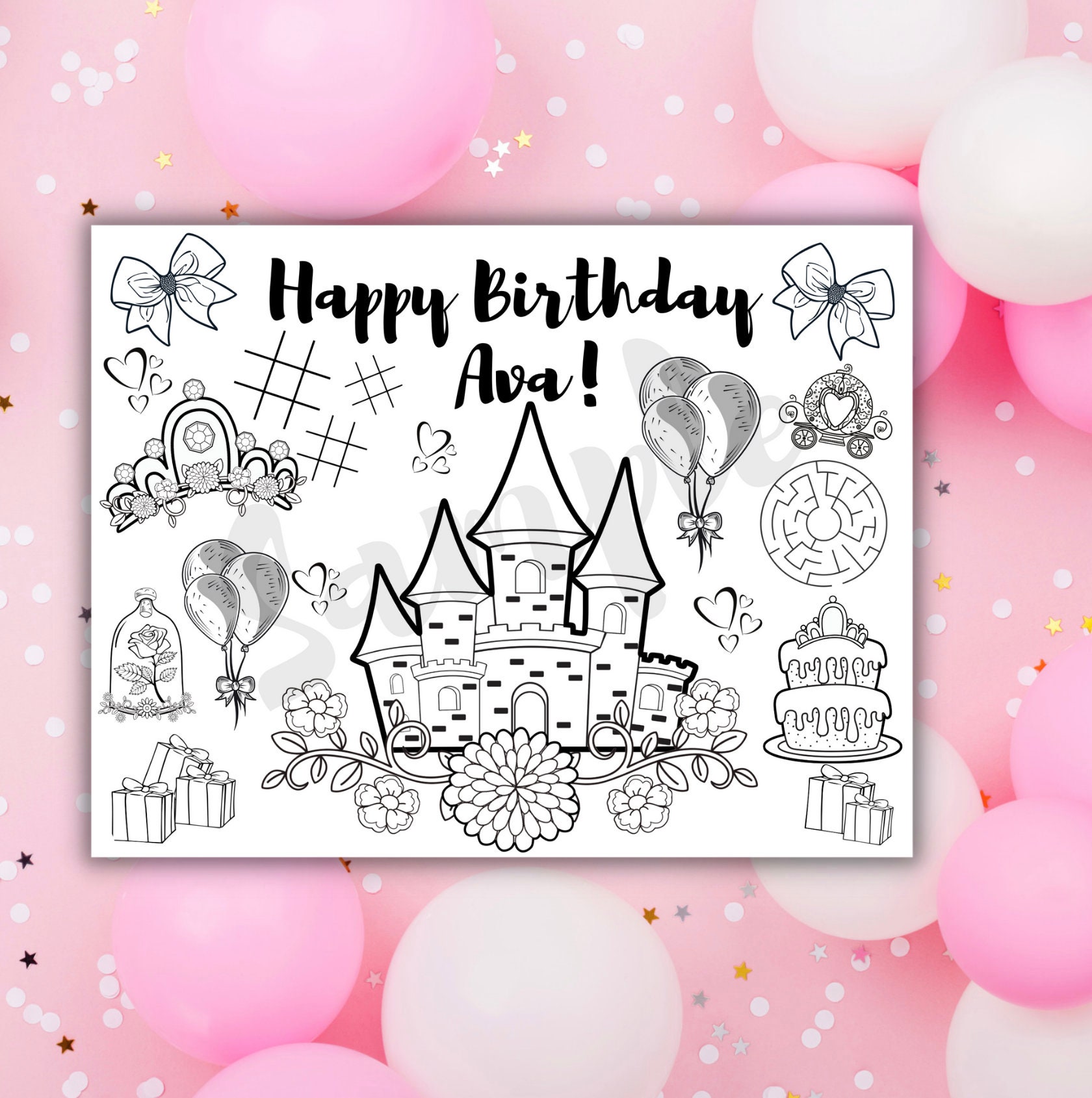 Customizable Princess Birthday Party Printable, Princess Birthday ...