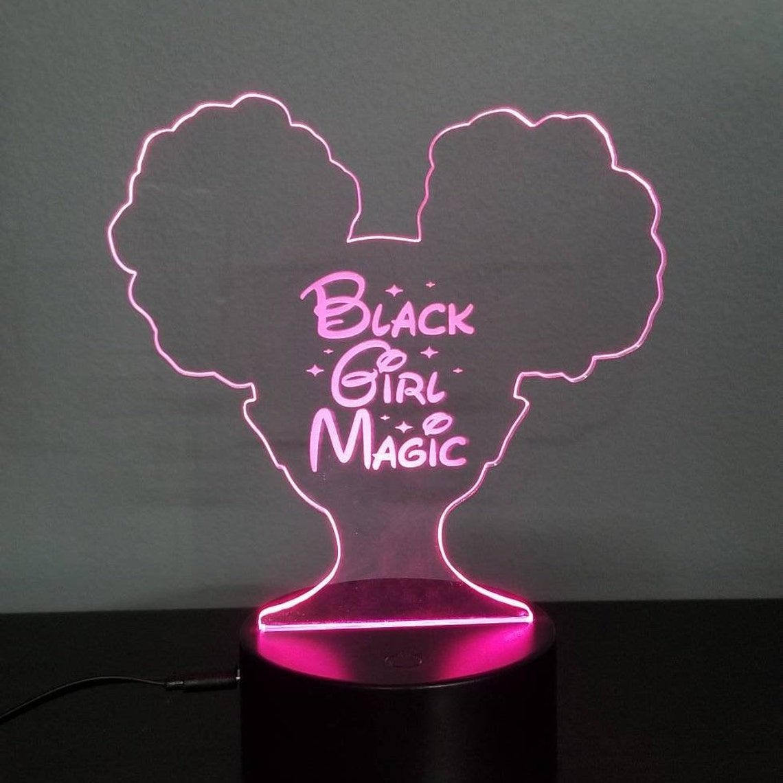 Black Girl Magic Night Light LED Light Color Changing - Etsy