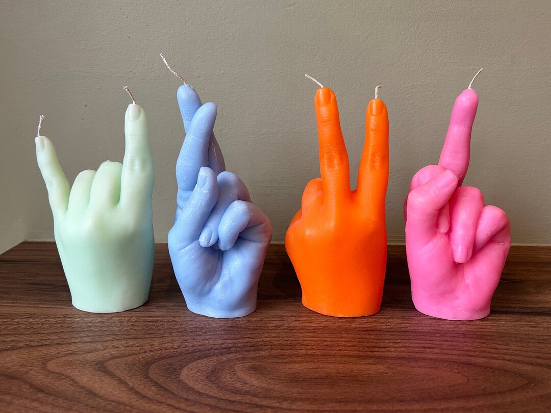 4 Hand Candles Variety Box / Hand Gesture Candle / Hand Candle Gift Box ...