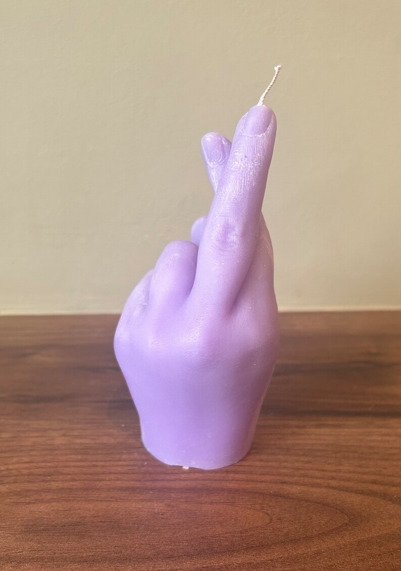 Hand Candle / Hand Gesture Candle / Crossed Fingers Candle - Etsy