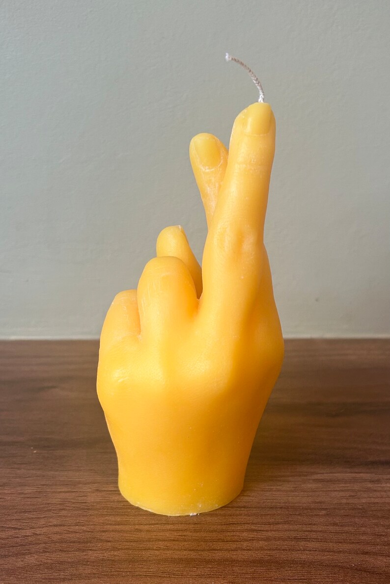 Hand Candle / Hand Gesture Candle / Crossed Fingers Candle - Etsy
