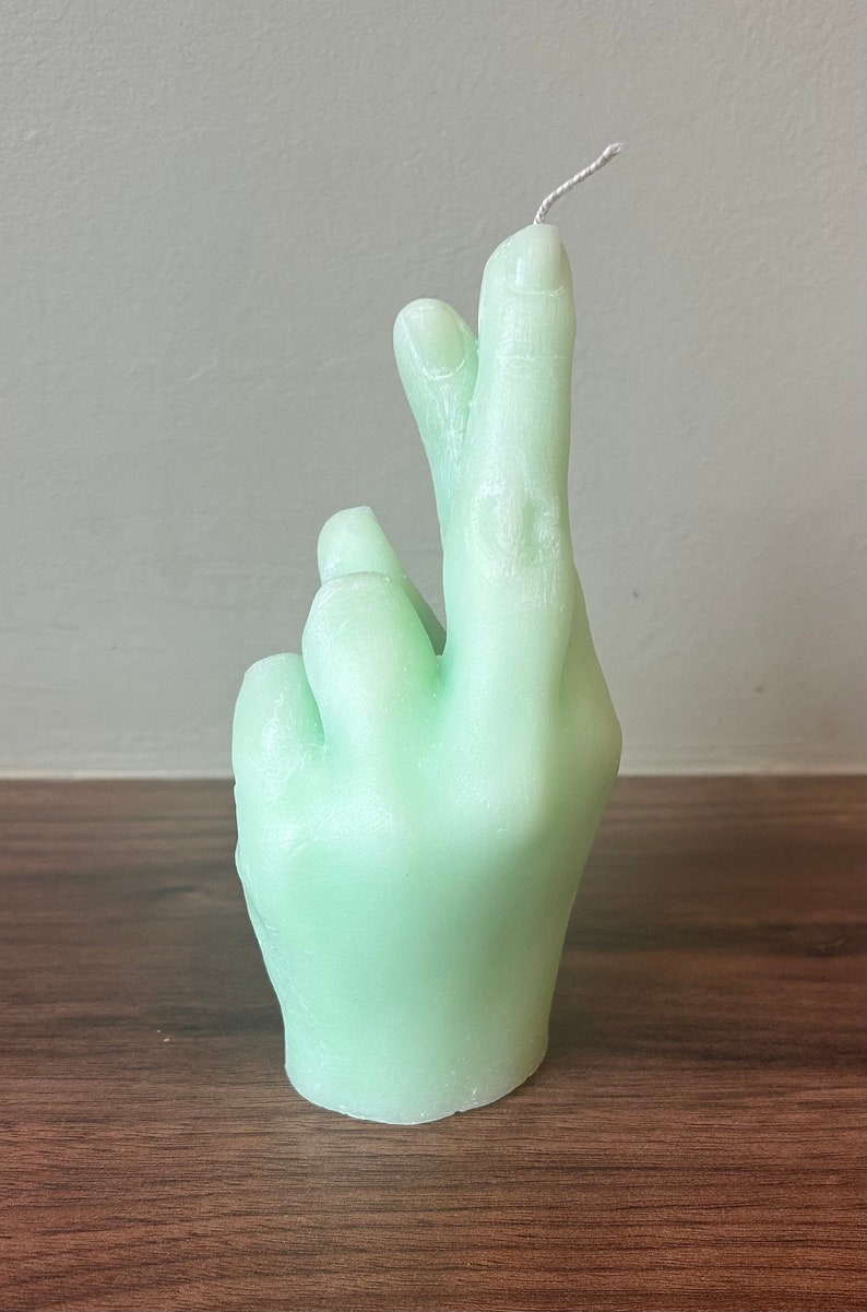 Hand Candle / Hand Gesture Candle / Crossed Fingers Candle - Etsy