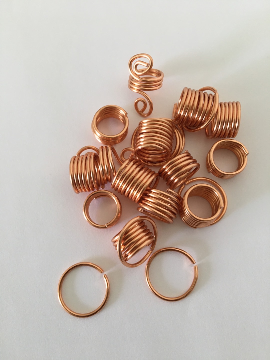 Copper, Spiral, Braid Hair Coil Cuffs, Loc Hair Coils, Hair Rings - Etsy
