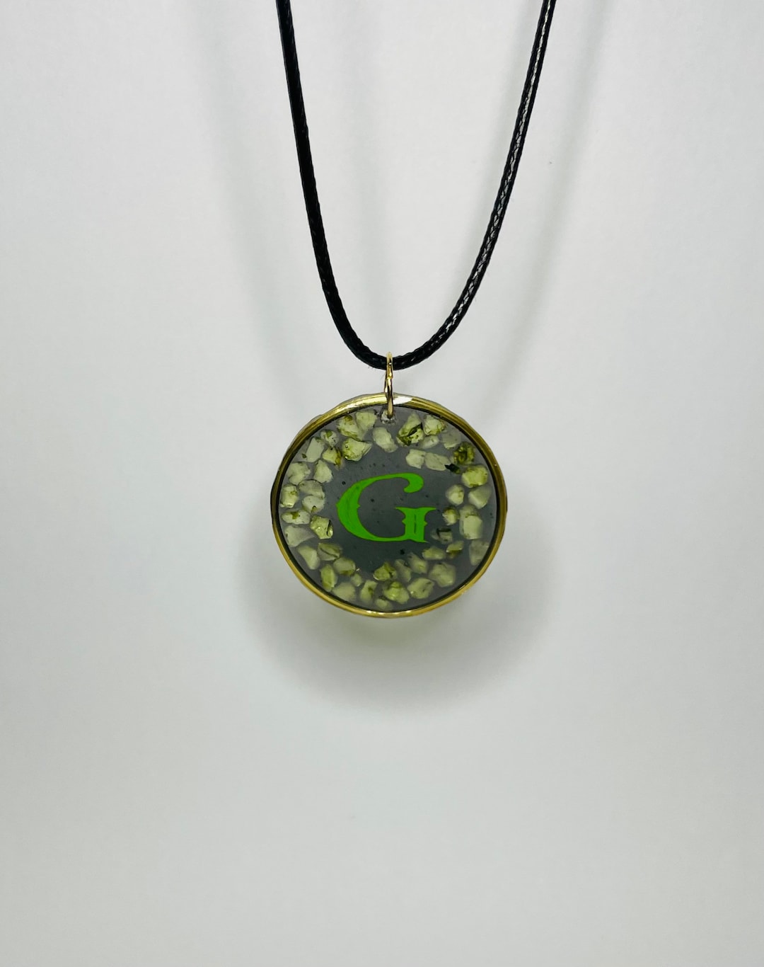 Personalized, Crystal in Resin Pendant - Etsy