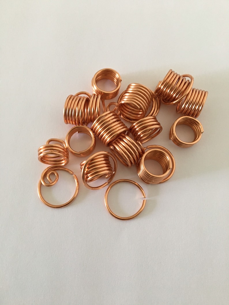 Copper Spiral Braid Hair Coil Cuffs Loc Hair Coils Hair - Etsy