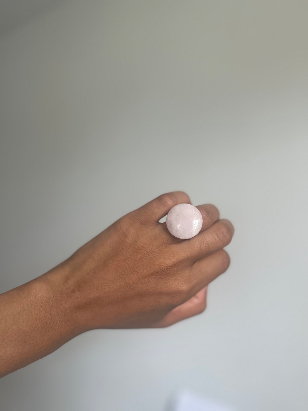 Rose Quartz Ring, Crystal Ring - Etsy