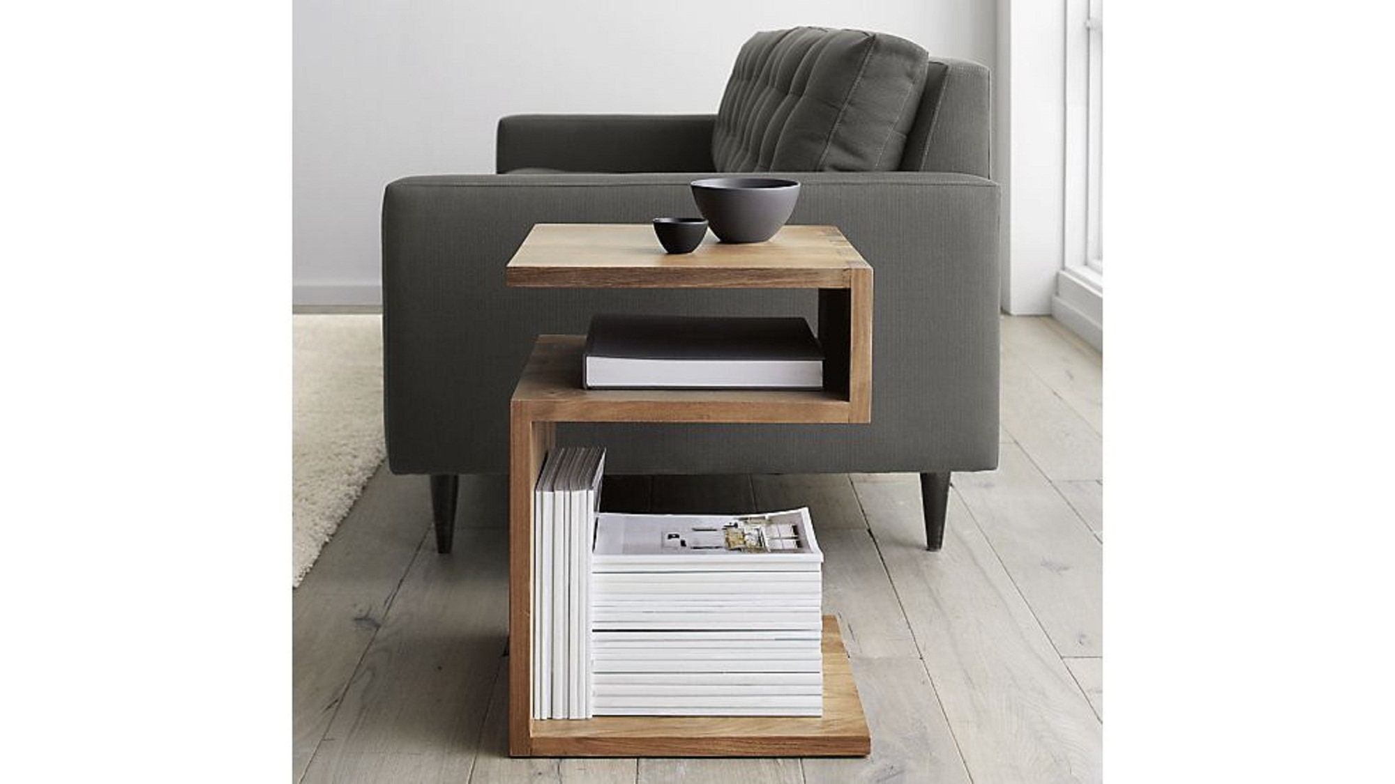 S Side Table S Shaped End Table Solid Wood Side Table - Etsy