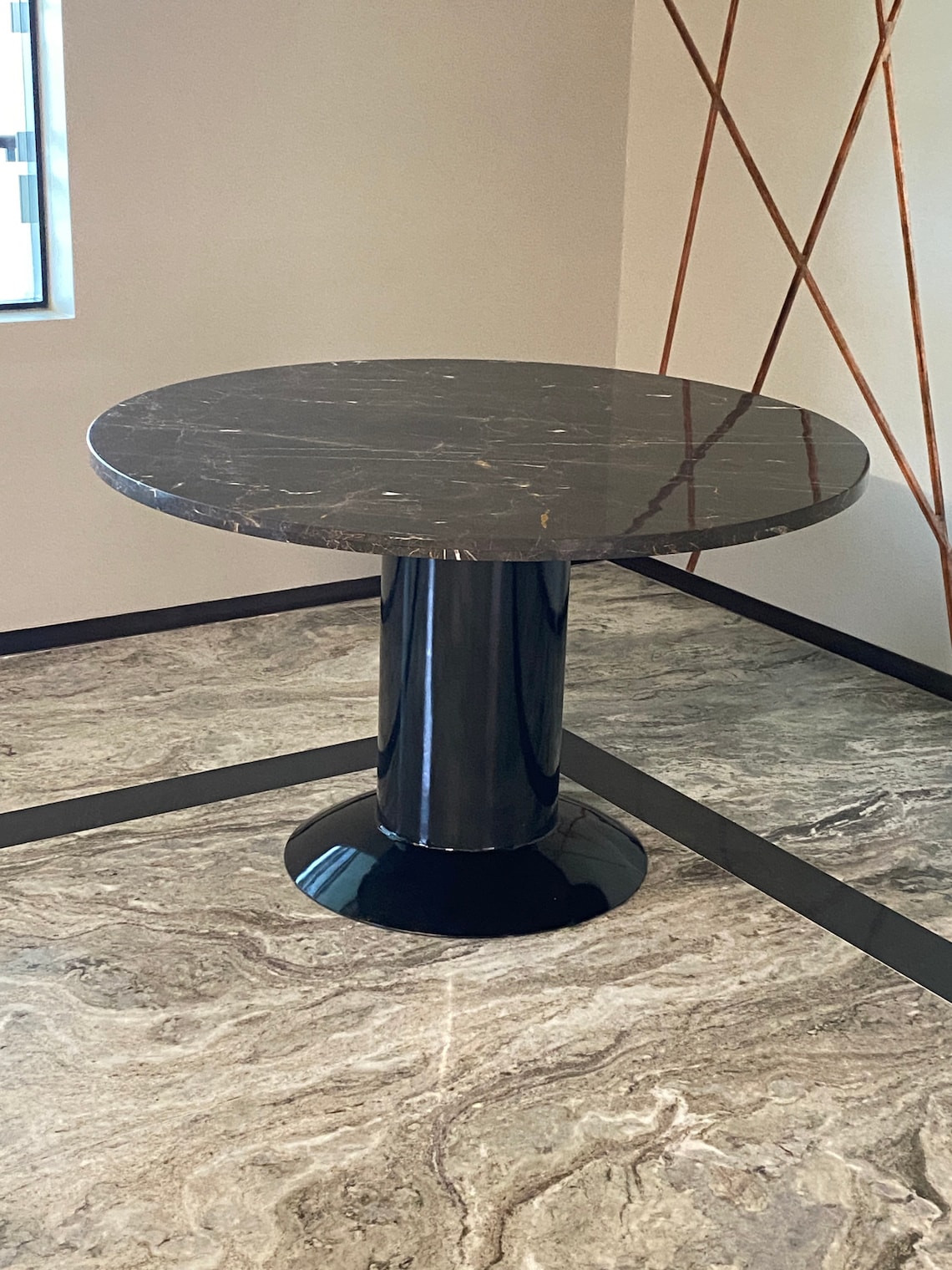 Runder Marmor Esstisch, Runder Esstisch, 100% echter Marmor Tisch ...
