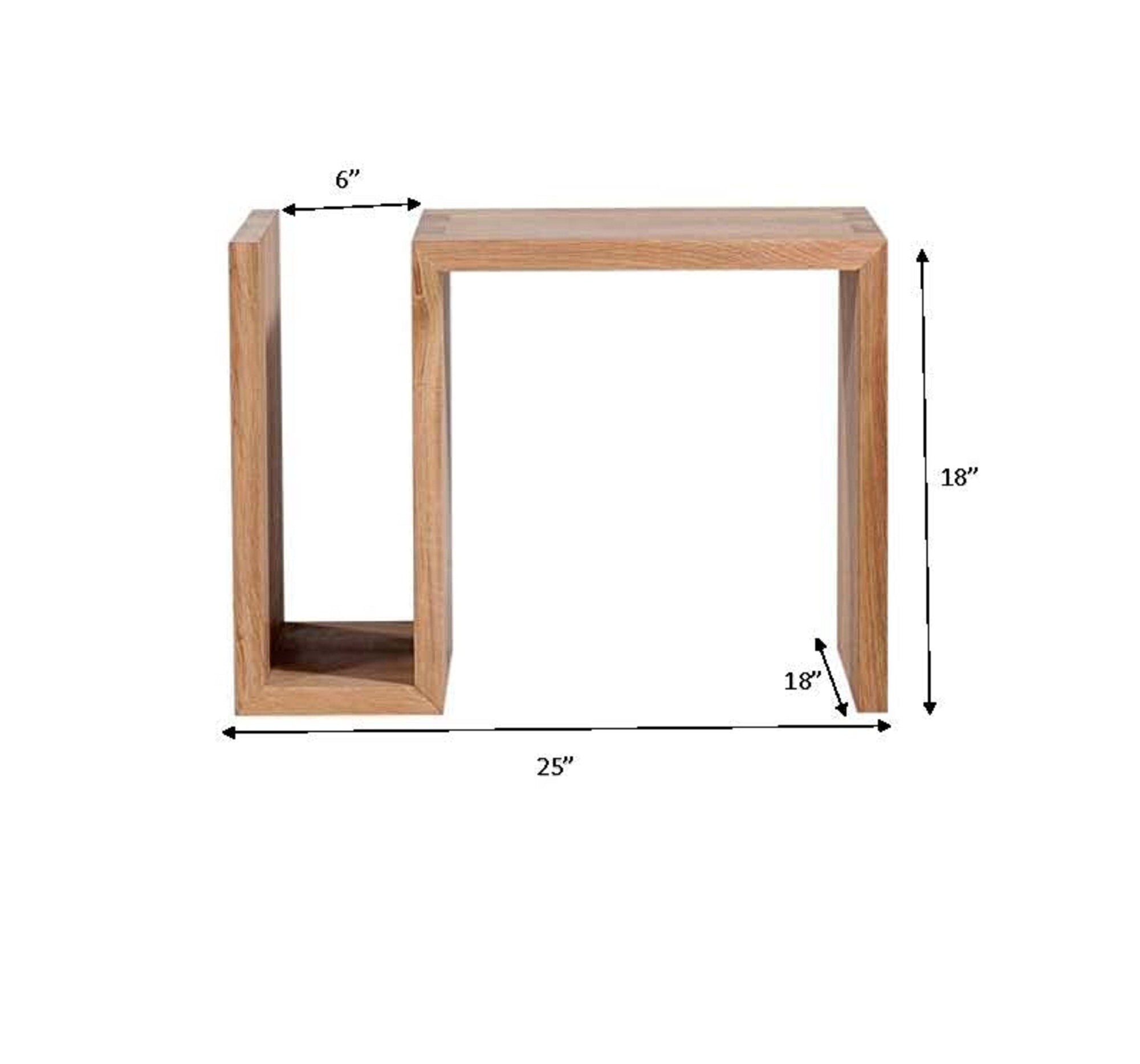 S Side Table S Shaped End Table Solid Wood Side Table - Etsy