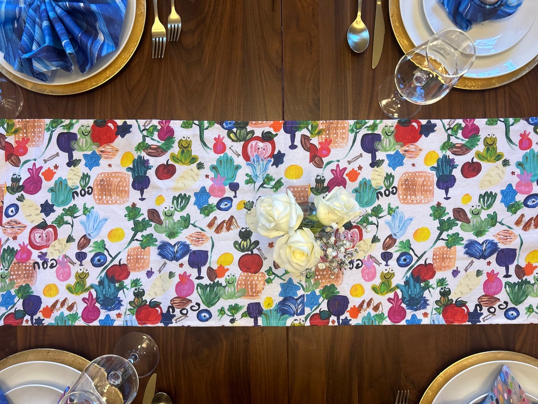 Everything Passover Table Runner,100% Cotton Fabric,jewish Home ...