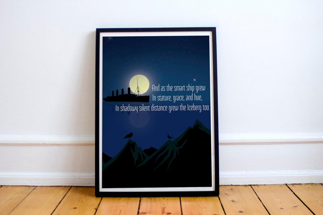 Titanic Art, Poetry Poster, Titanic Poster, Thomas Hardy Poster ...