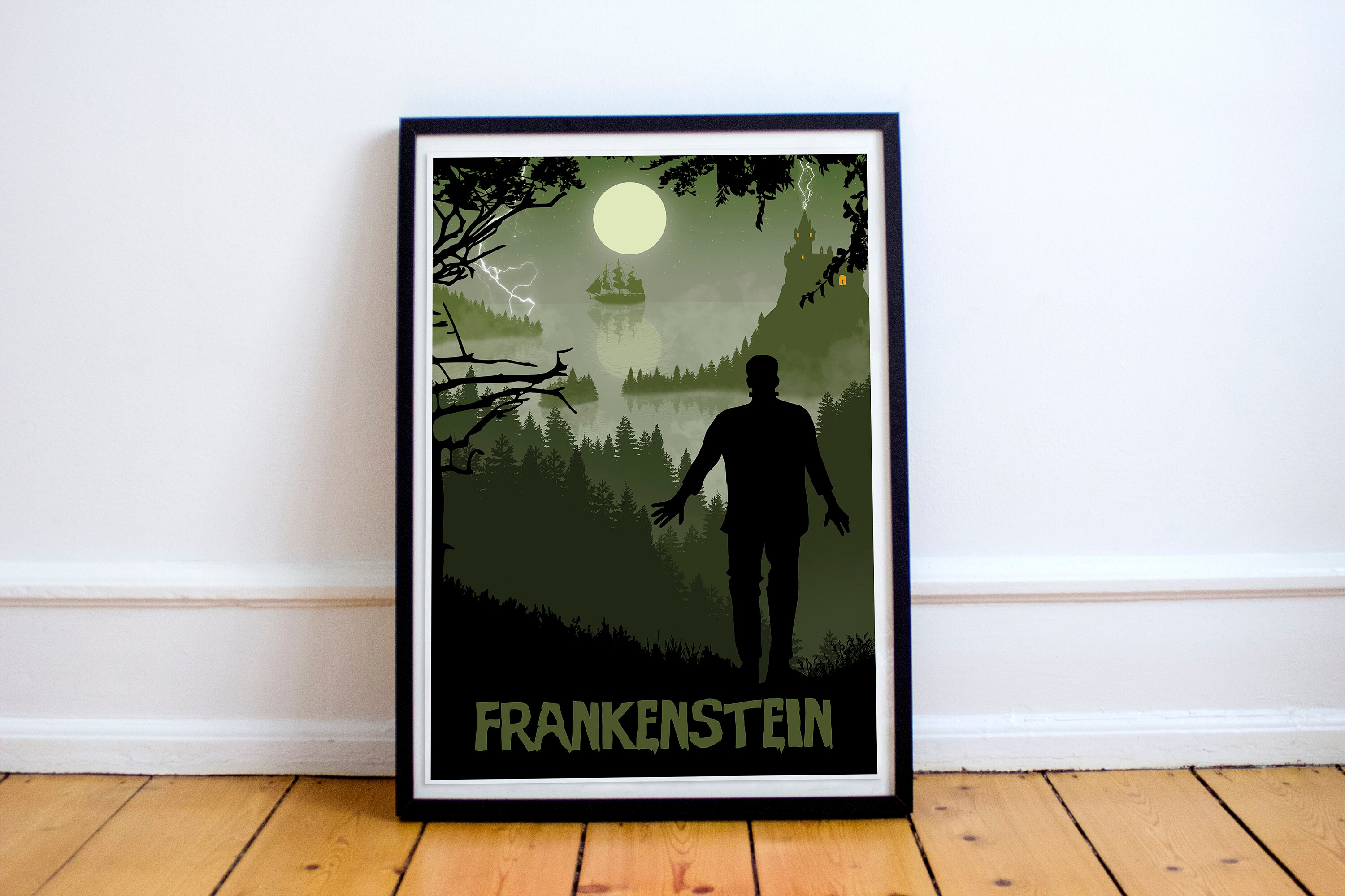 Frankenstein Film Art - Full Page, Hammer Horror, Horror Film Poster ...