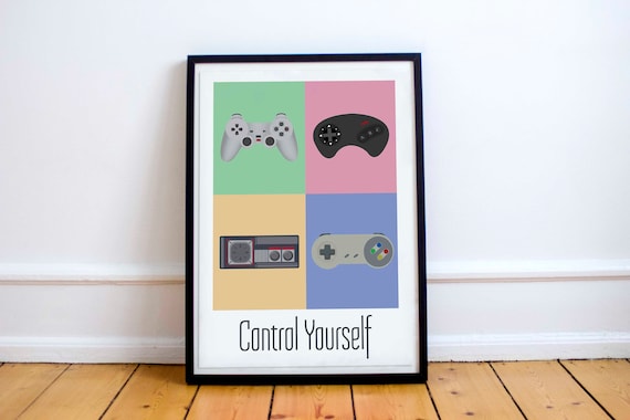Controller Game Art Gaming Print Minimalist Posters Home - Etsy
