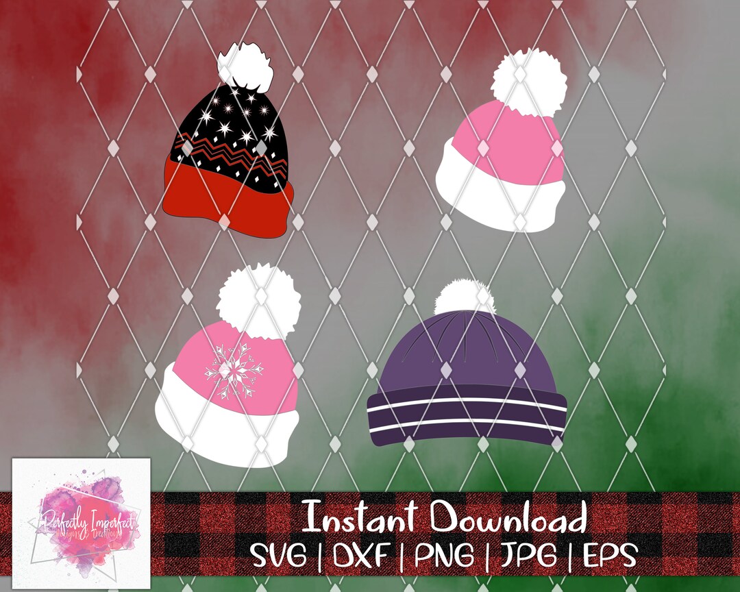 Snow Hats | Cut Files | Winter Beanie | Christmas Svg | Christmas Hats ...