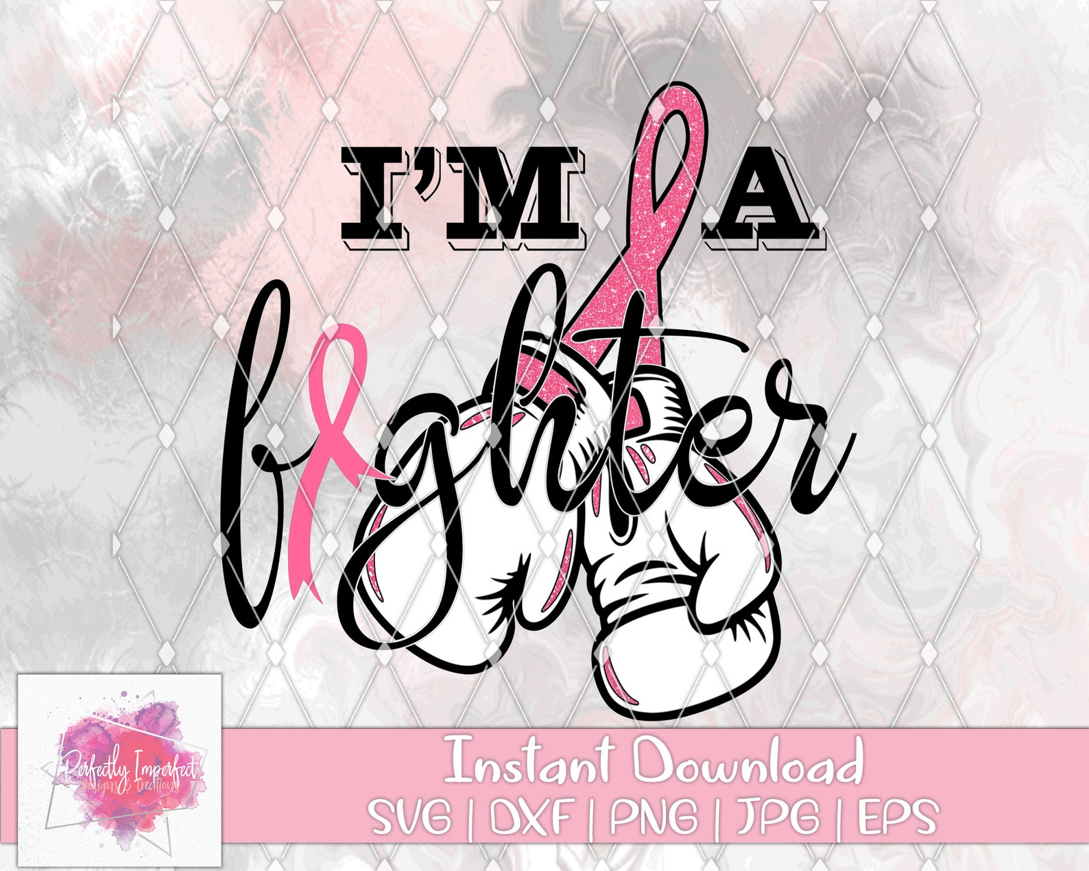Cancer Fighter Svg Breast Cancer Svg Pink Ribbon Svg Fighter Svg Cancer ...