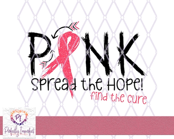 Spread the Hope Find the Cure Pink Ribbon Svg Cancer - Etsy