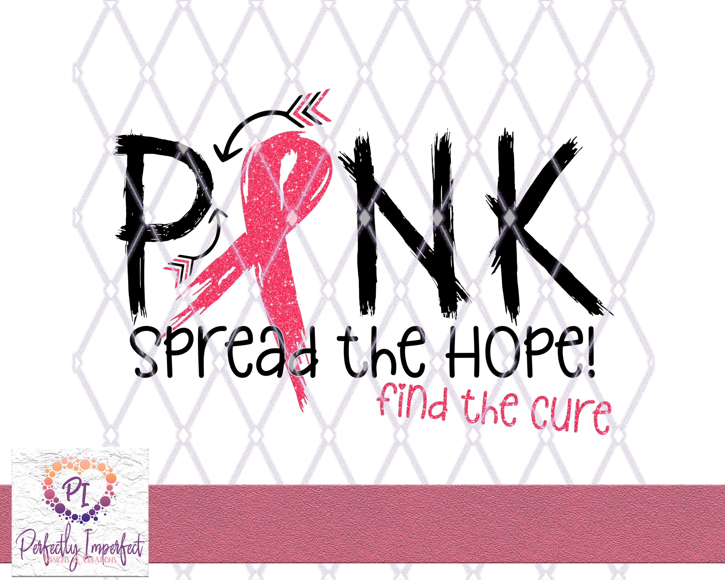 Spread the Hope | Find the Cure | Pink Ribbon Svg | Cancer Awareness ...