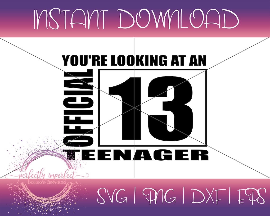 13th Birthday Svg 13 Svg Official Teenager Svg Teenage - Etsy