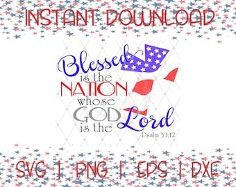 Blessed is the Nation / Church or Personal Banners for Your - Etsy