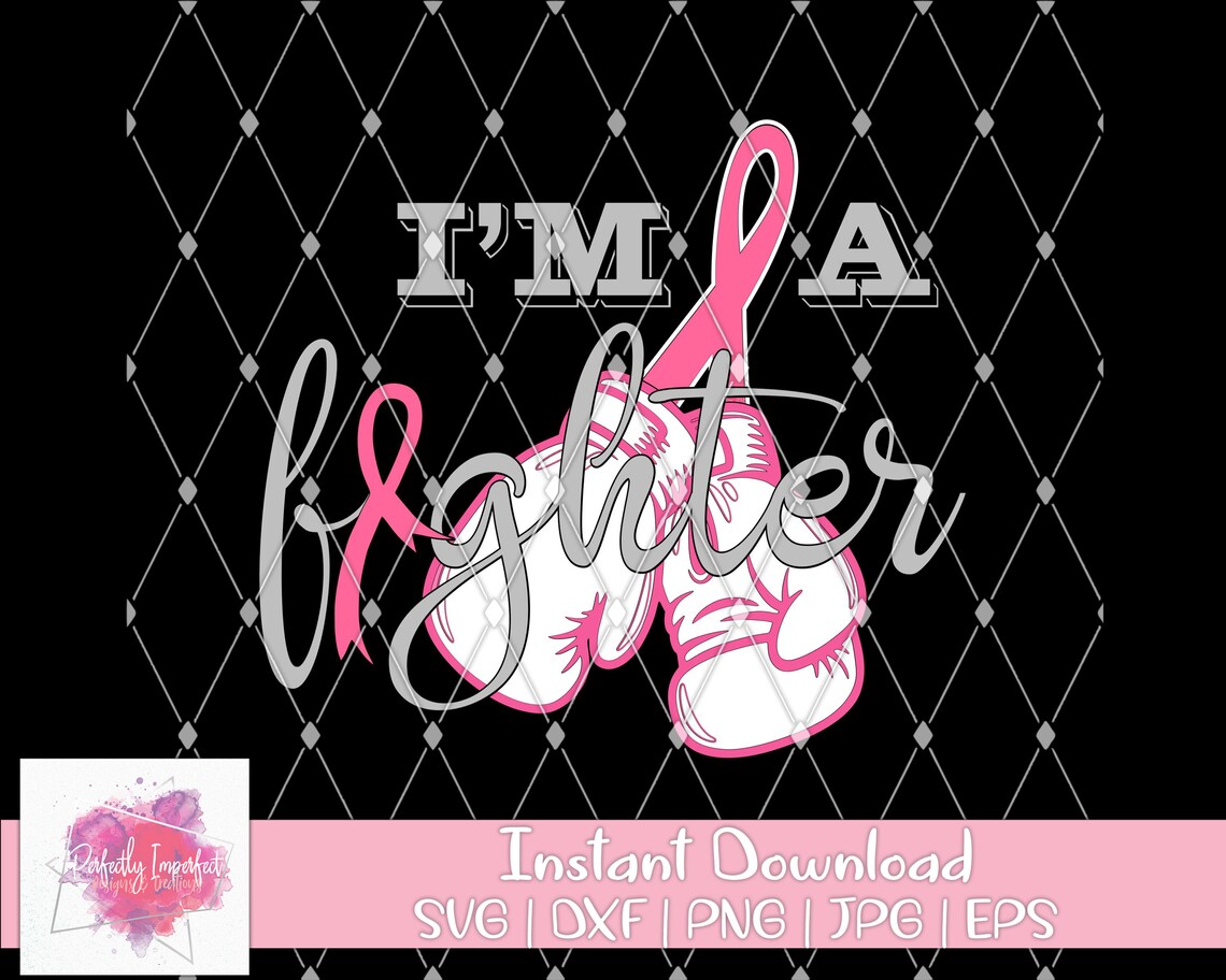 Cancer Fighter Svg | Breast Cancer Svg | Pink Ribbon Svg | Fighter Svg ...