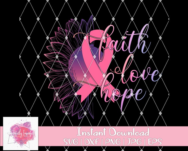 Breast Cancer Svg Faith Love Hope Svg Breast Cancer - Etsy