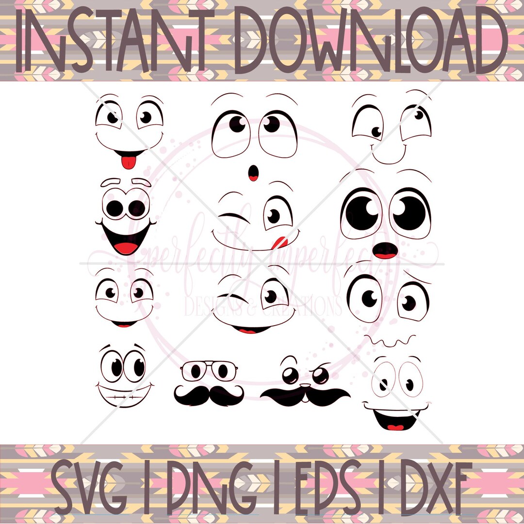 Smiley Face Svg | Expression Svg | Smiley Face Clip Art | SVG | DXF ...