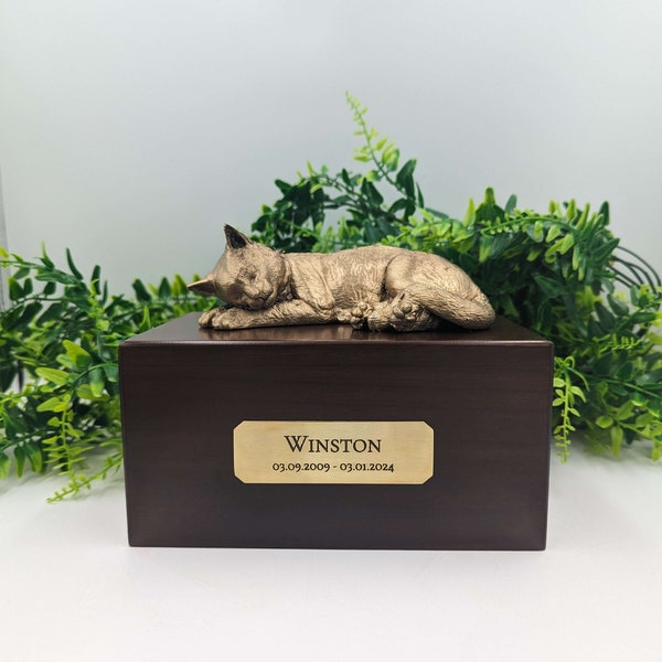 Cat Urn for Ashes - Etsy