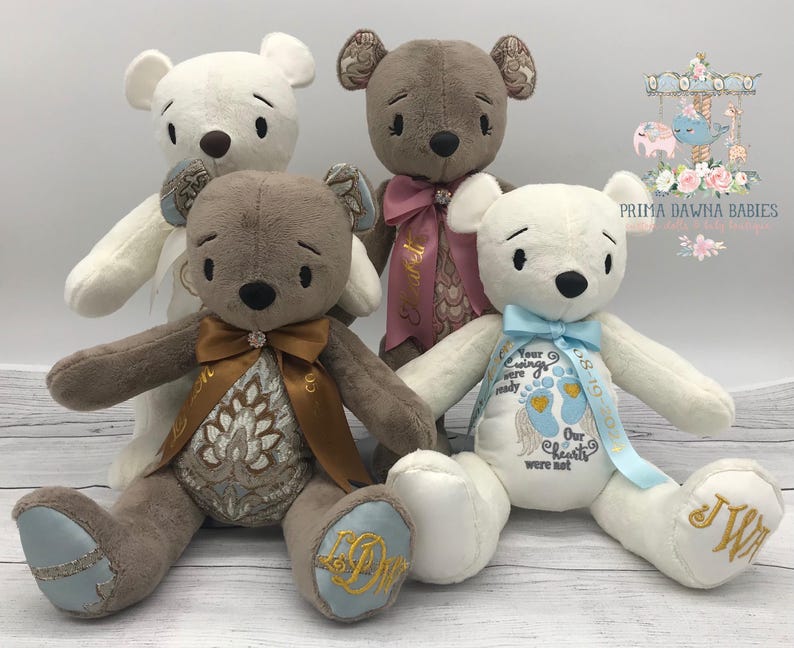 Memory Bear, Handmade Teddy Bear Keepsake for Your Loved One ...