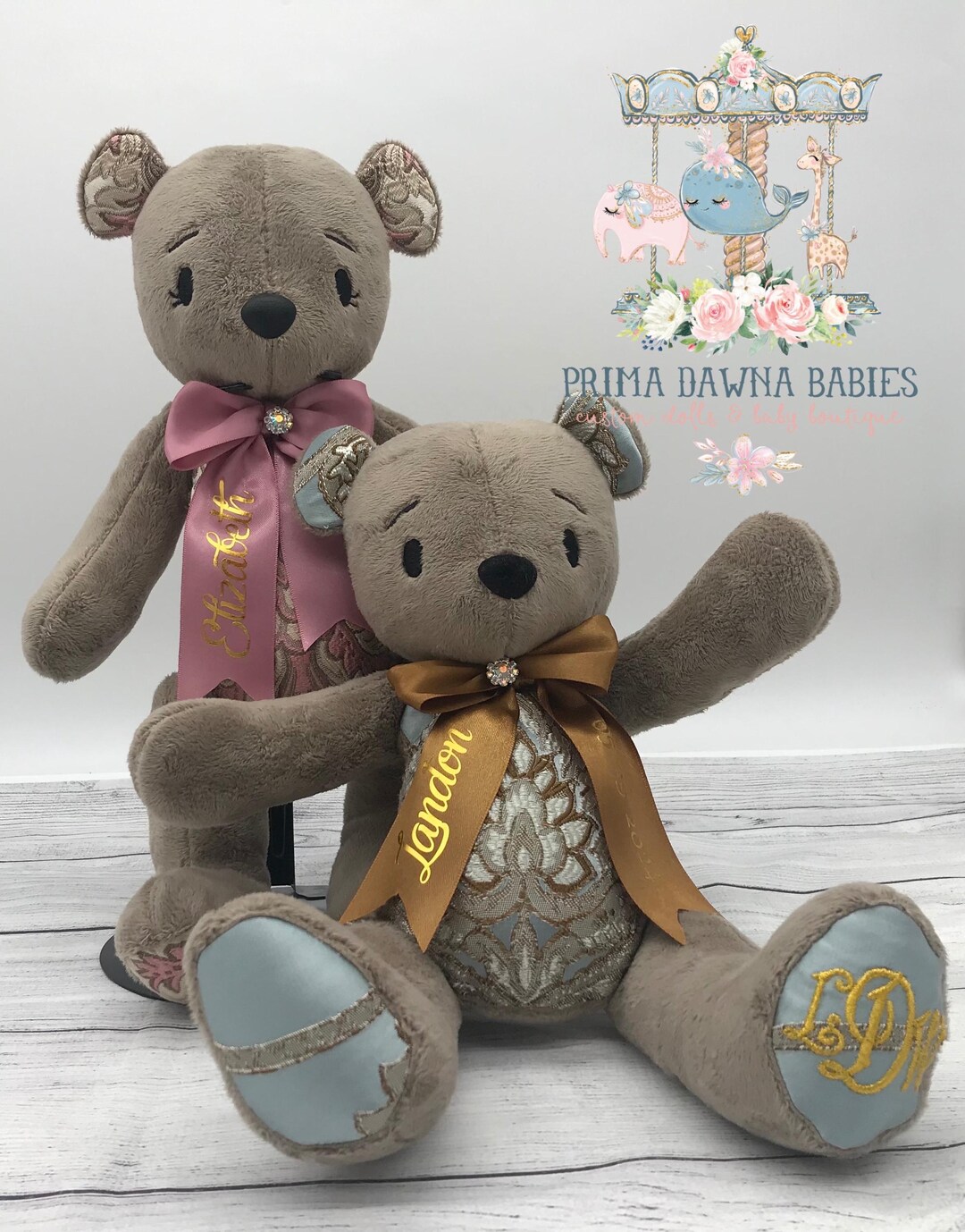 Memory Bear, Handmade Teddy Bear Keepsake for Your Loved One ...