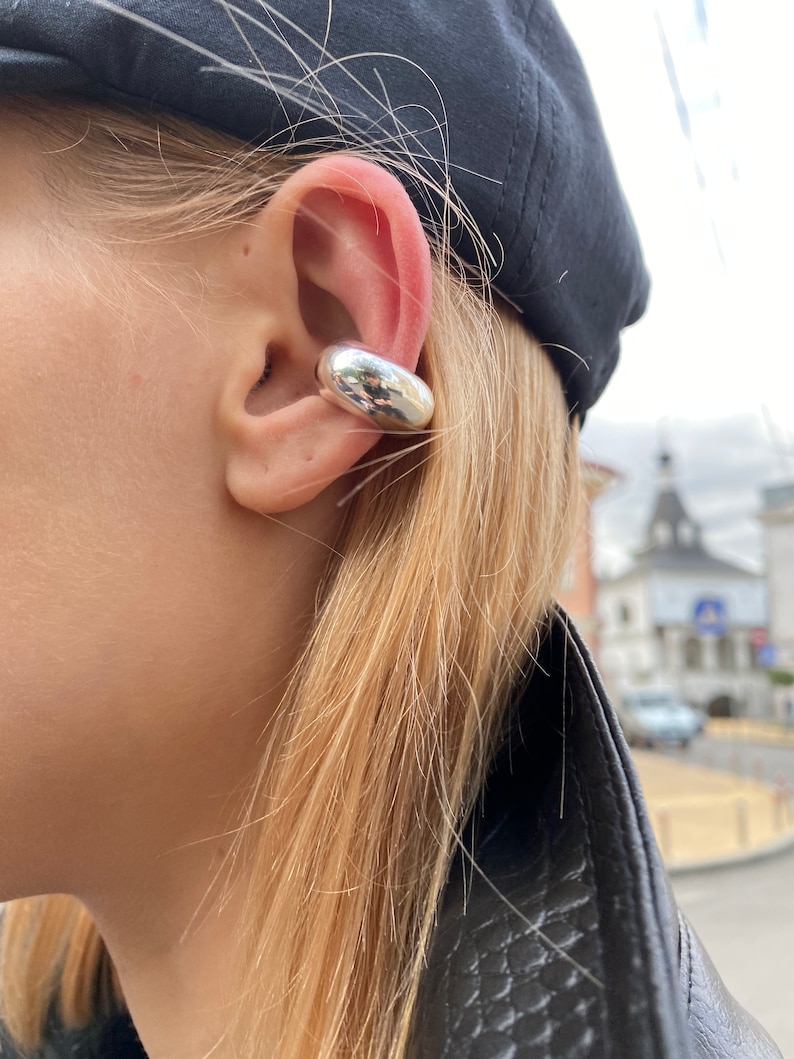 Ear Cuff Non Piercing Sterling Silver Hoop Ear Cuffs. | Etsy
