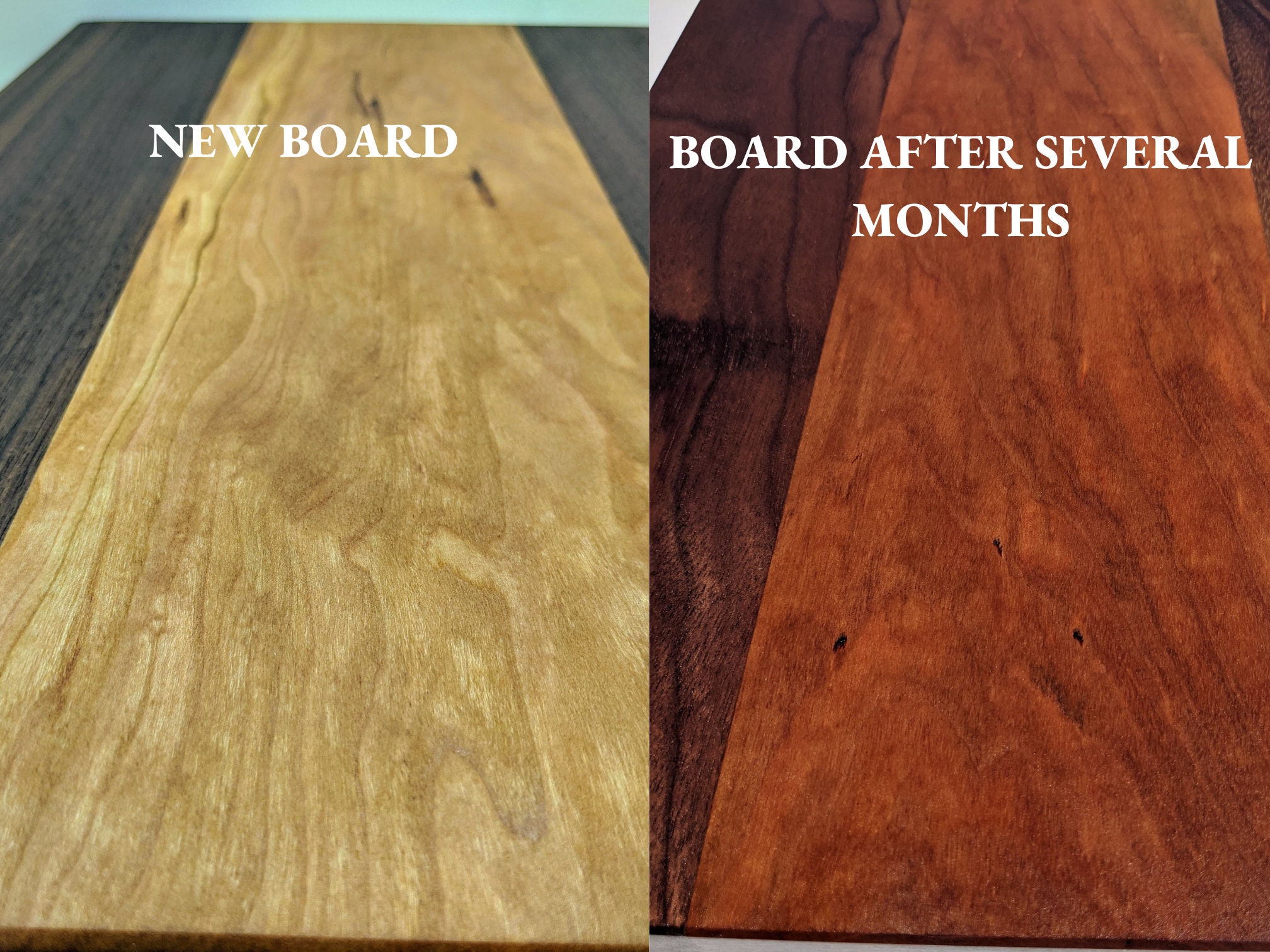 Walnut and Cherry Face Grain Wood Cutting Board free - Etsy