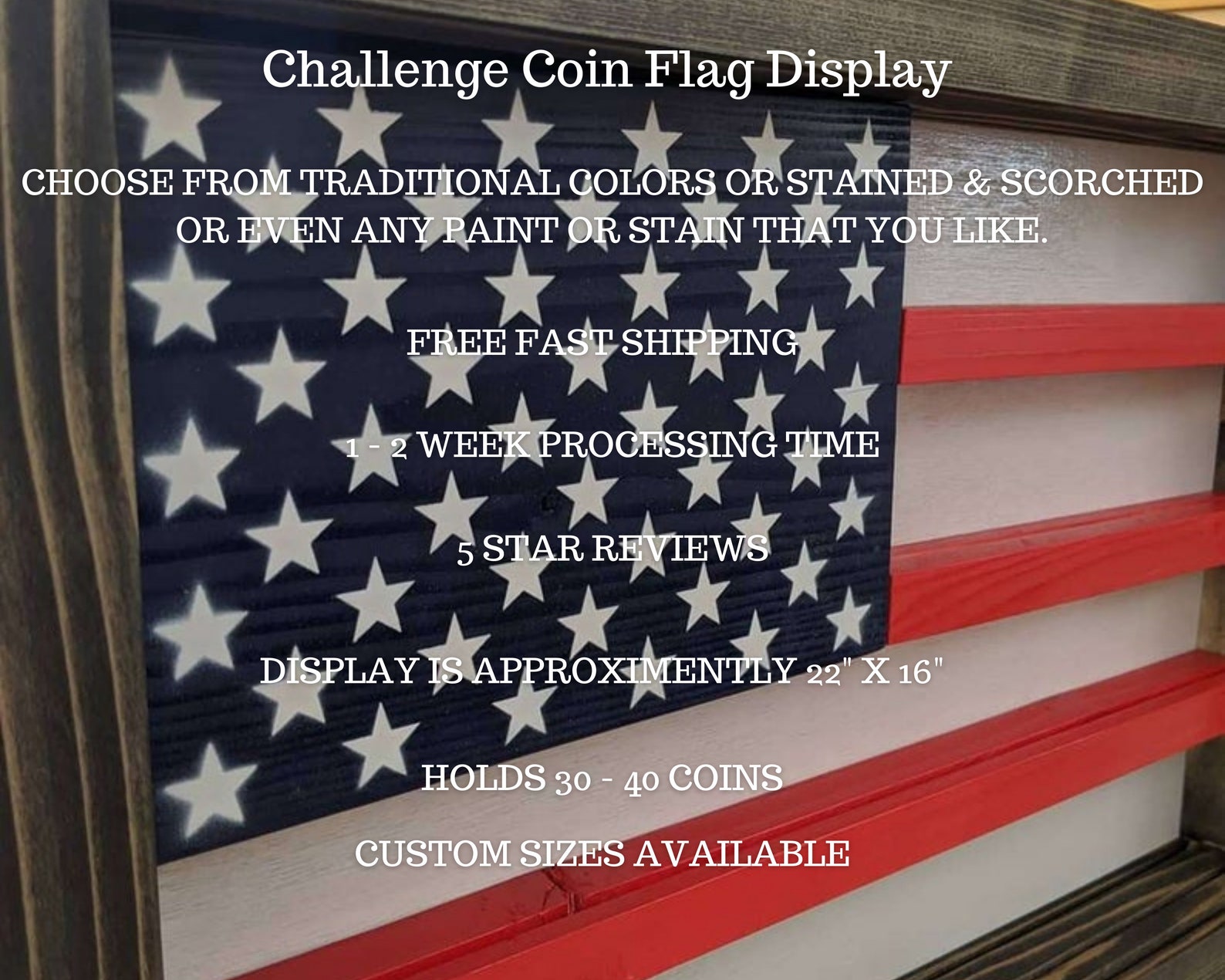 Customizable Challenge Coin Flag Display Patriotic Military - Etsy