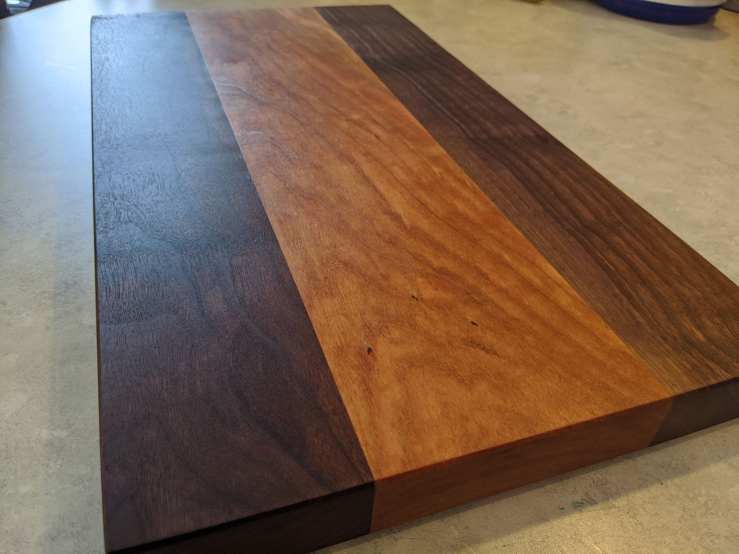 Walnut and Cherry Face Grain Wood Cutting Board free - Etsy