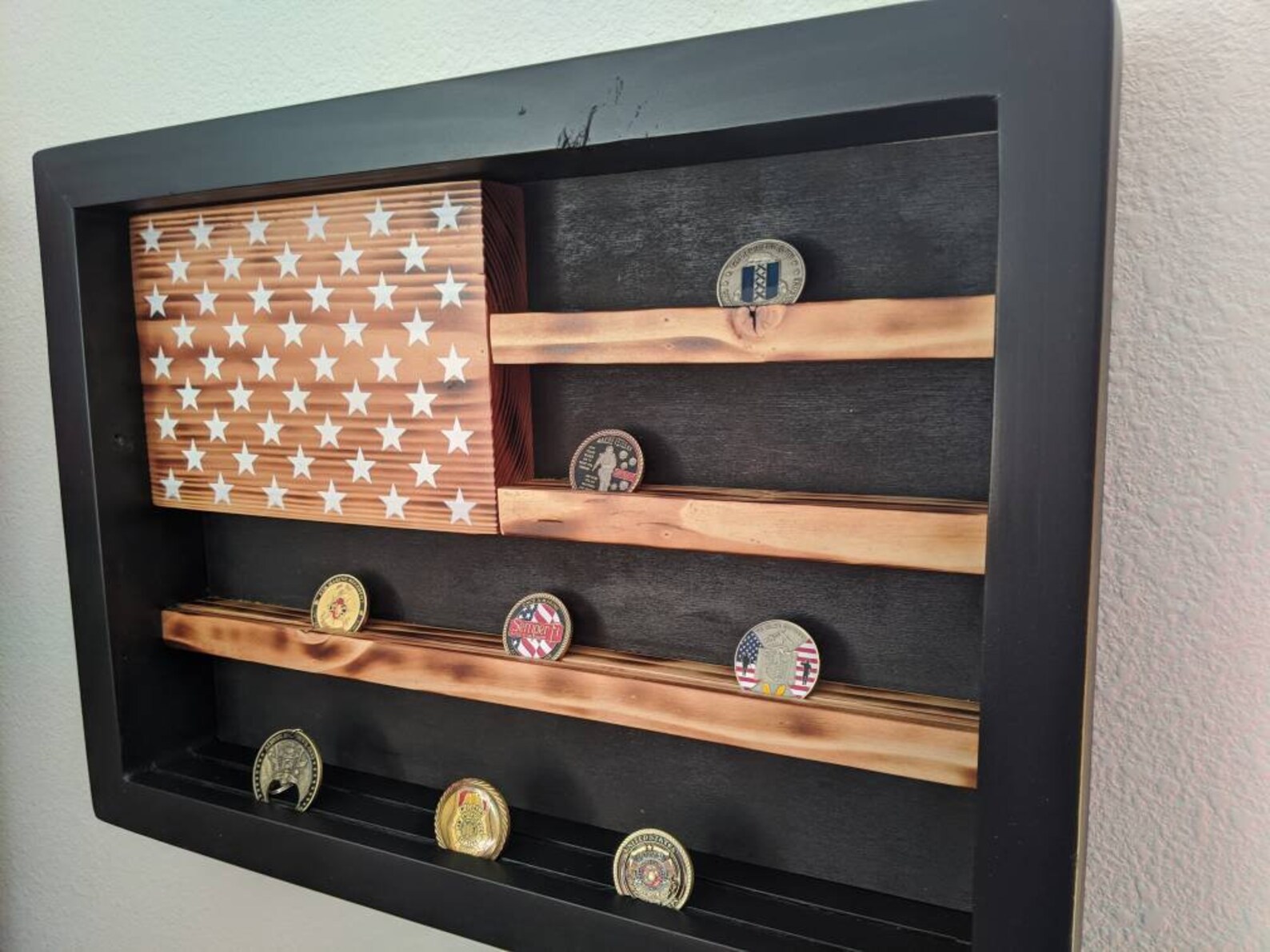 Customizable Challenge Coin Flag Display Patriotic Military - Etsy