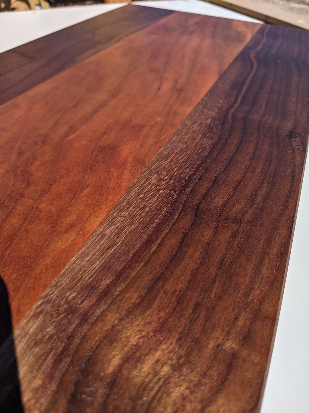 Walnut and Cherry Face Grain Wood Cutting Board free - Etsy