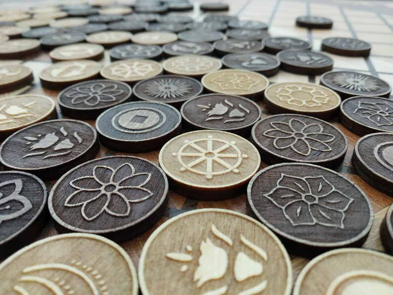 Pai Sho Tiles Pai Sho Pai Sho Game Avatar The Last Etsy