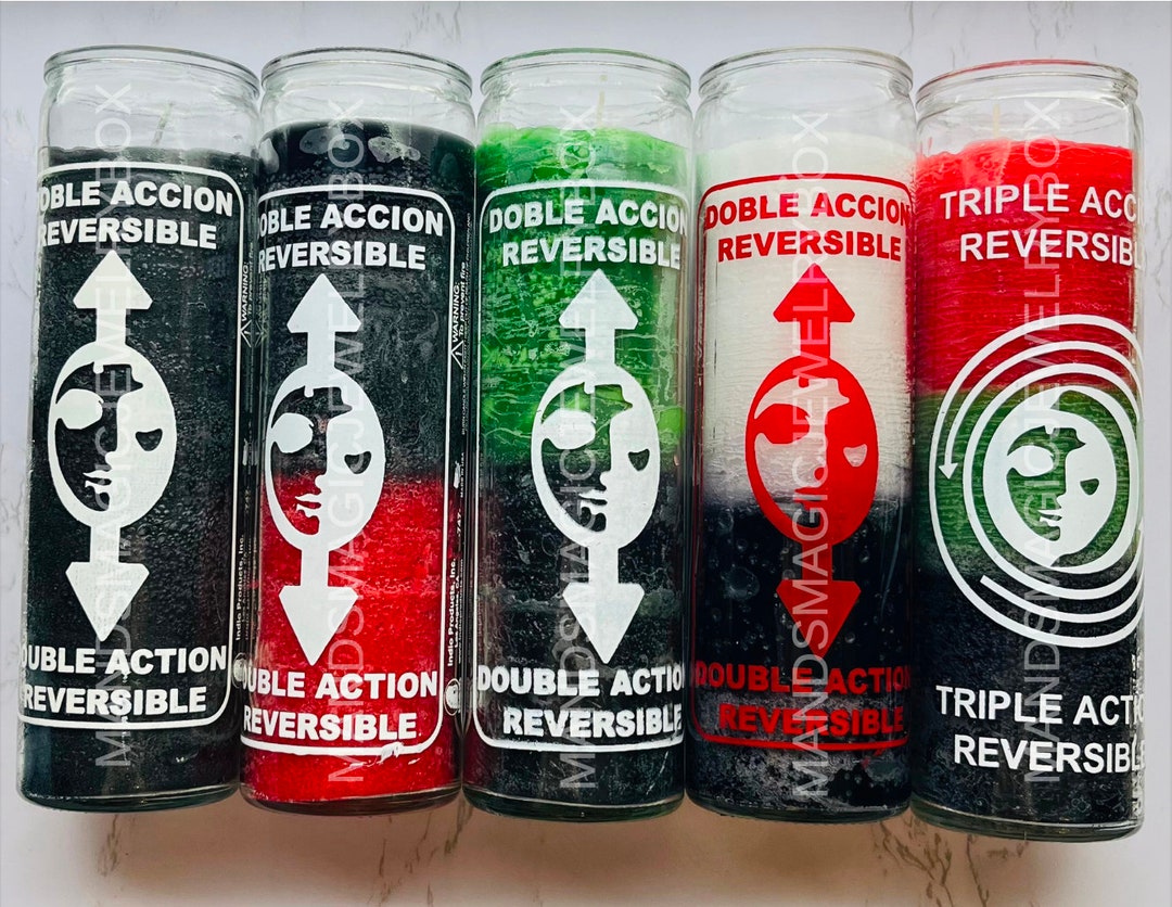 Doubletriple Action Reversible Glass Candles Velas De Vidrio ...