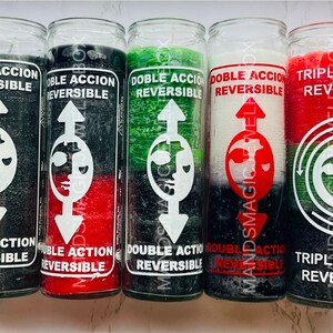 Doubletriple Action Reversible Glass Candles Velas De Vidrio ...