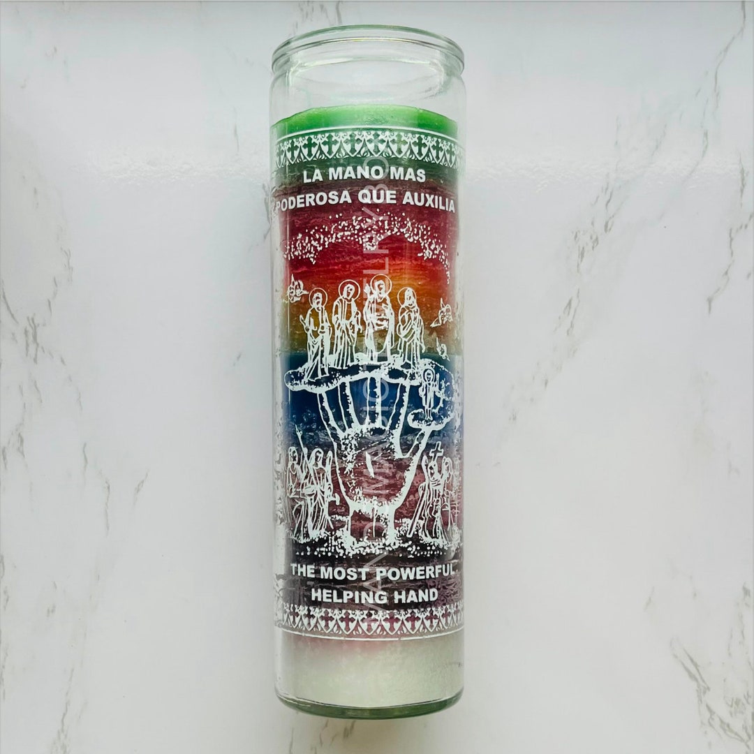 The Most Powerful Helping Hand Glass Candle - Etsy
