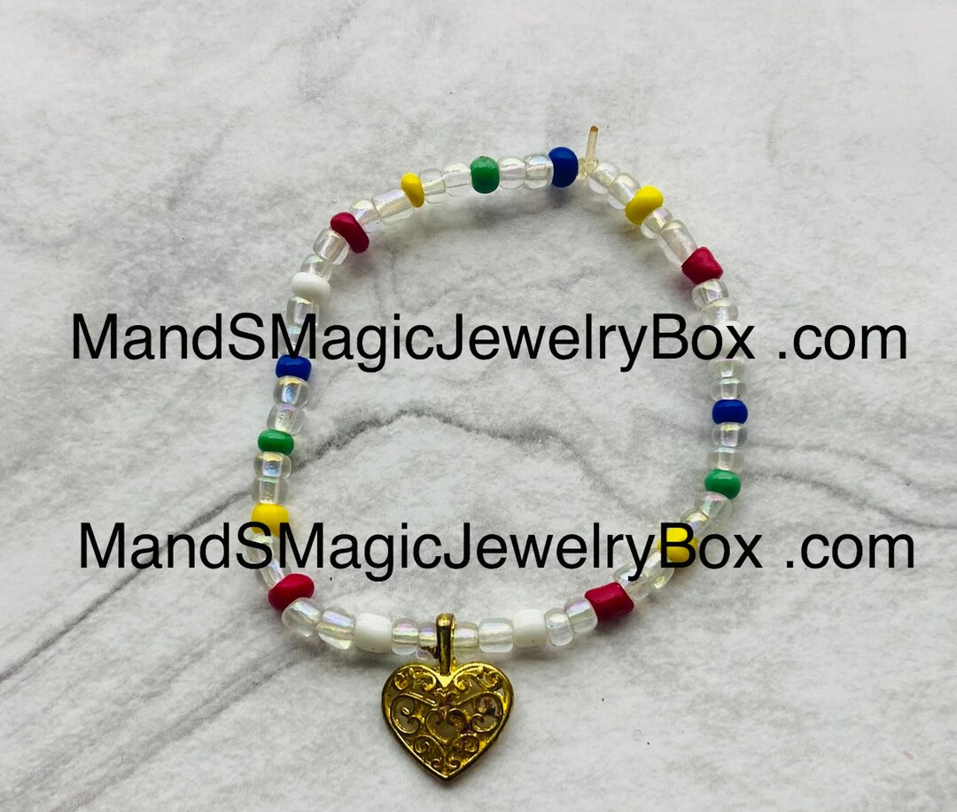 Heart Color Bracelets/pulseras De Color Corazon - Etsy