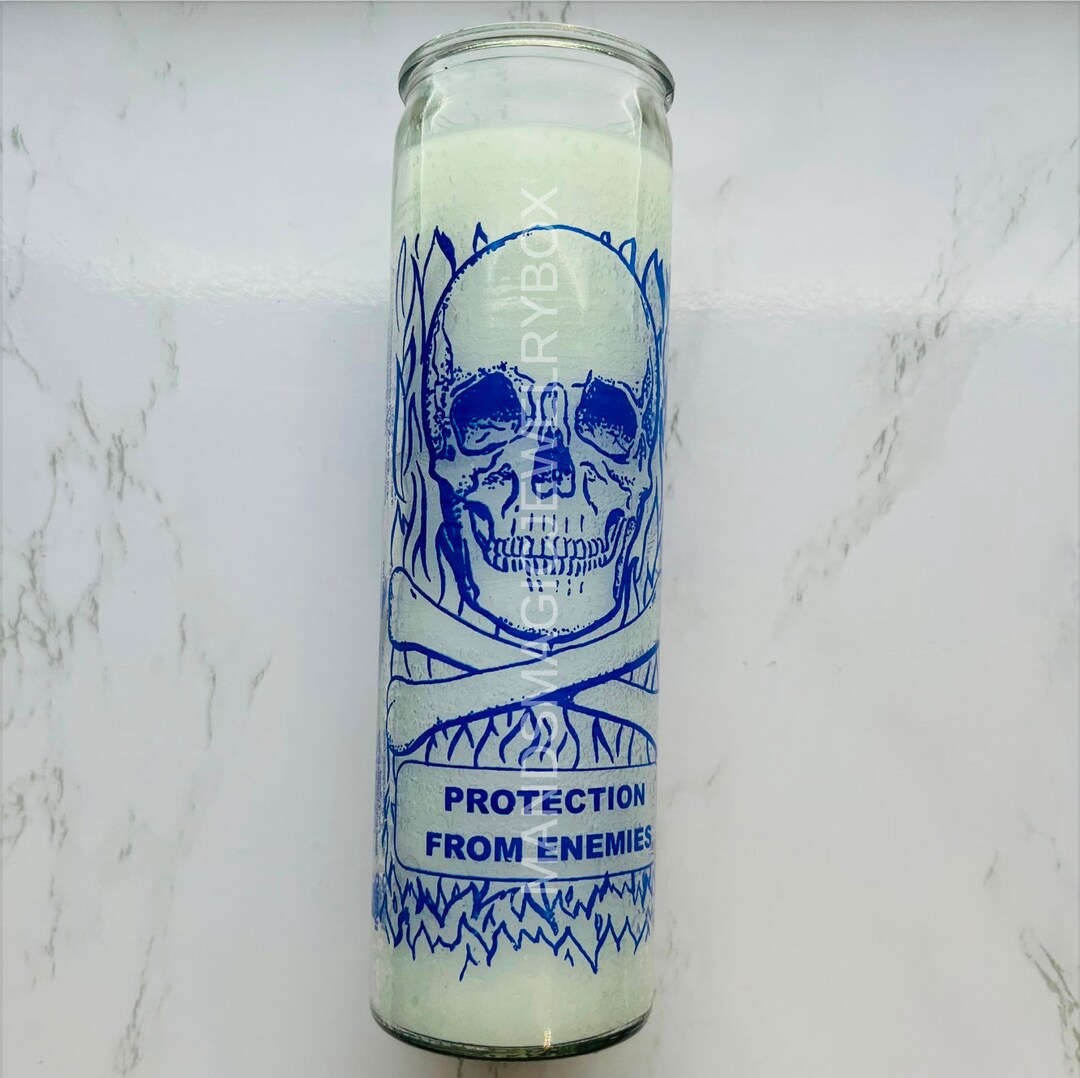 Protection From Enemies Glass Candle - Etsy